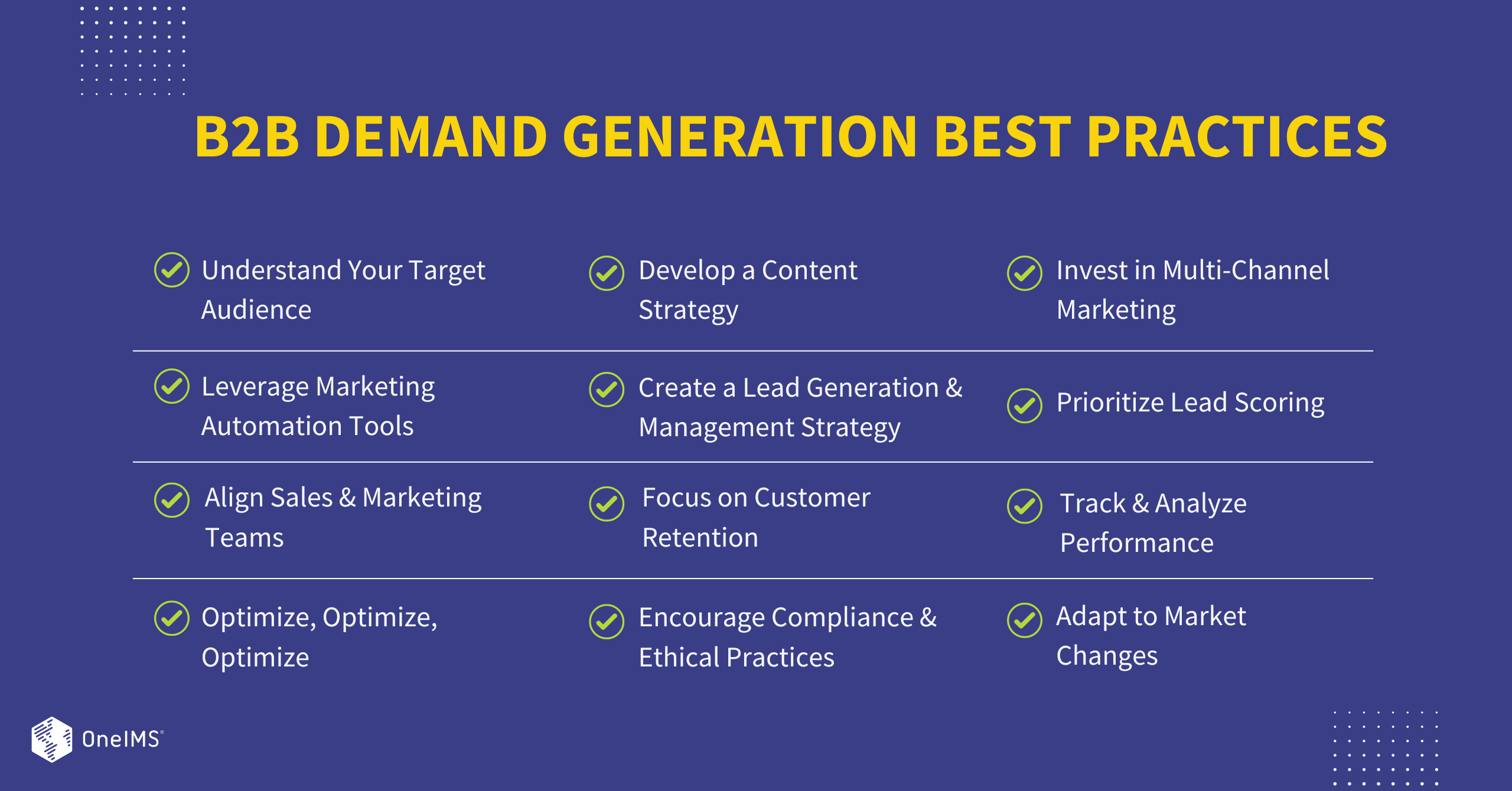 12 Essential B2B Demand Generation Best Practices for 2024 - OneIMS